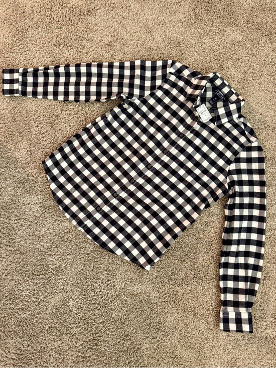 Lands' End | Tops | Nwt Lands End Buffalo Check Flannel Shirt Size ...